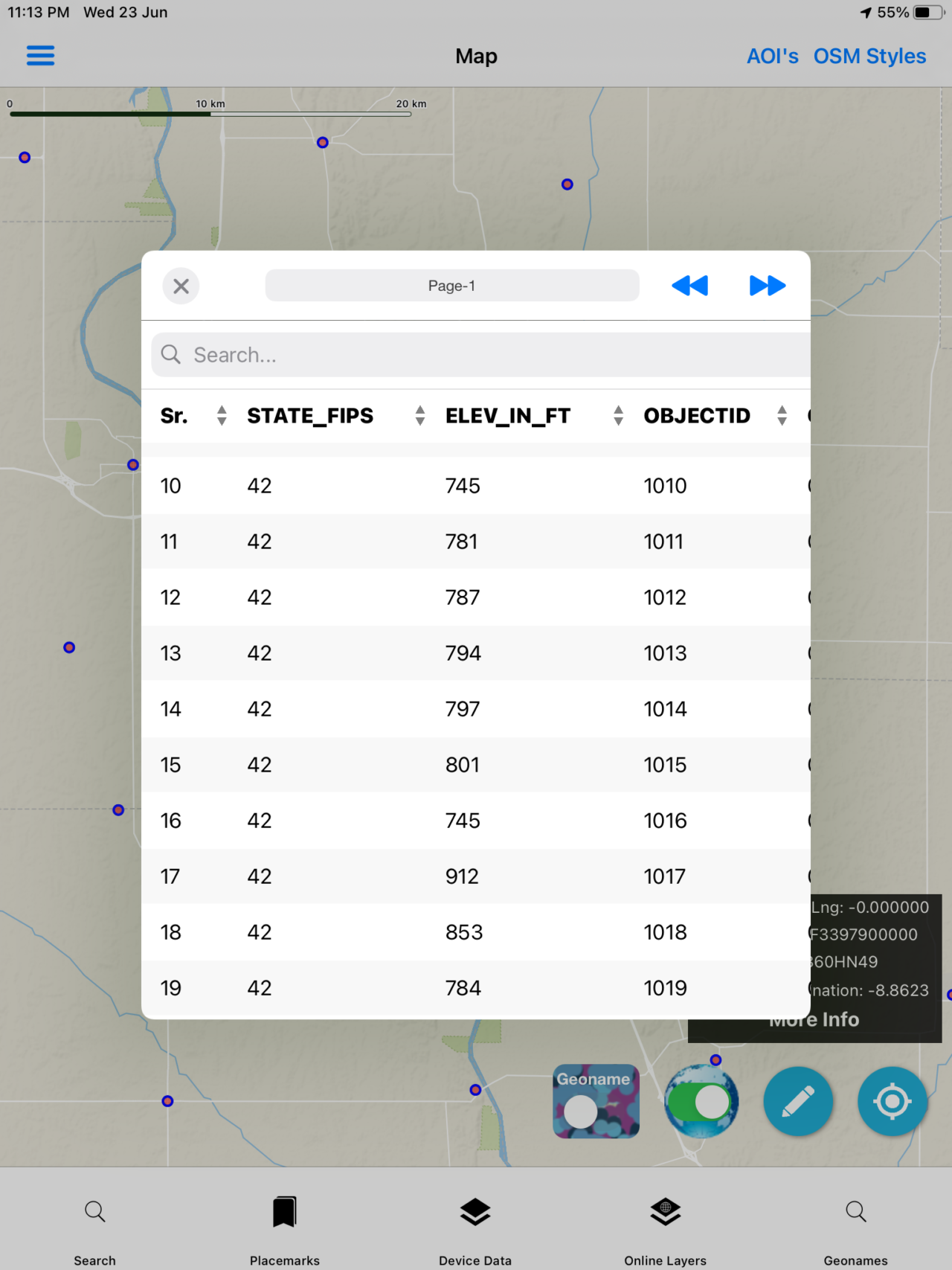 GeoNames Map Explorer iOS App | Providing Situational Awareness while ...