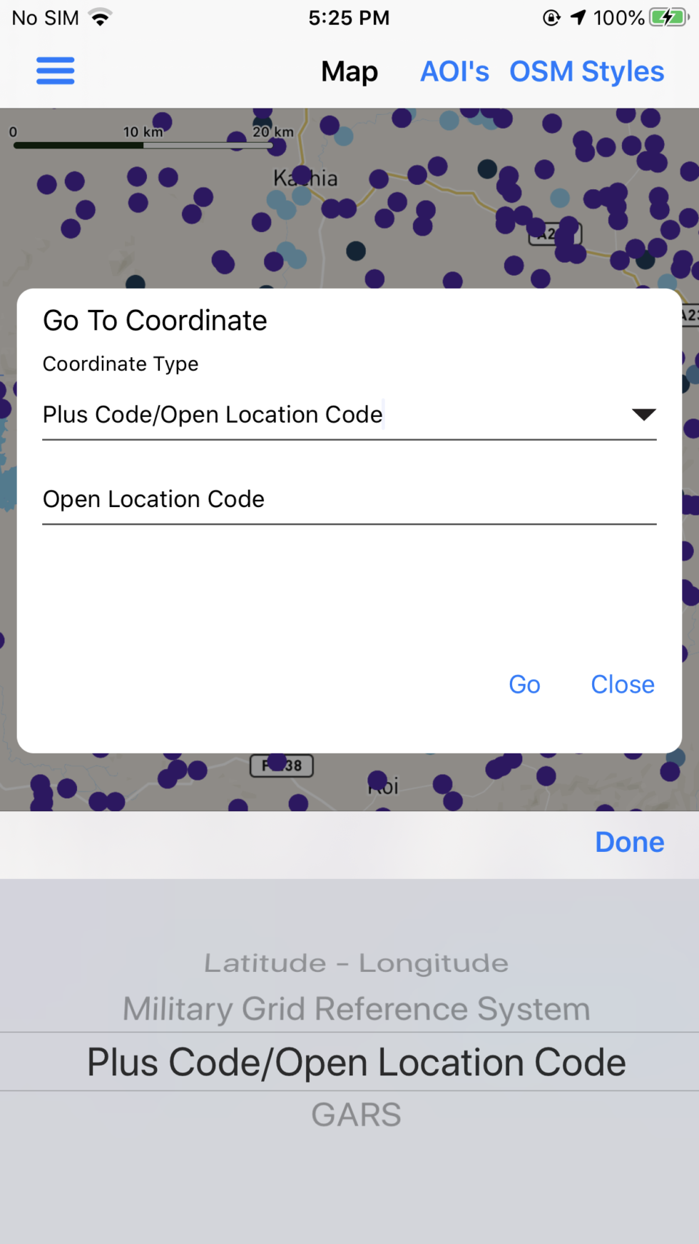 Go to Coordinates | GeoNames Map Explorer iOS App