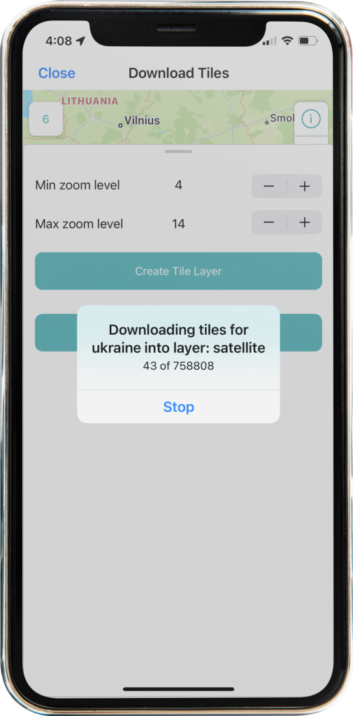 Tile Downloader | GeoNames Map Explorer iOS App