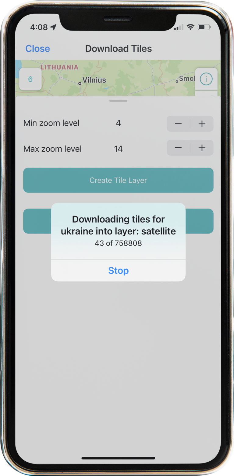 Tile Downloader | GeoNames Map Explorer iOS App
